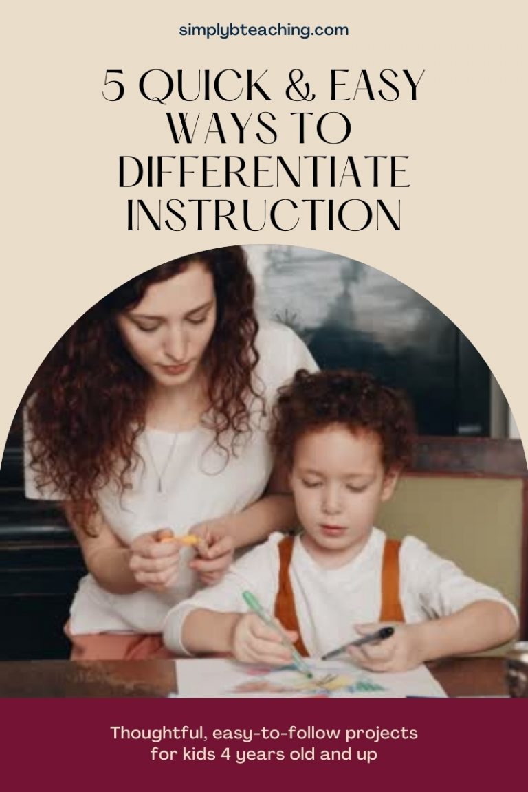5 Quick and Easy Ways to Differentiate Instruction - Simply B Teaching