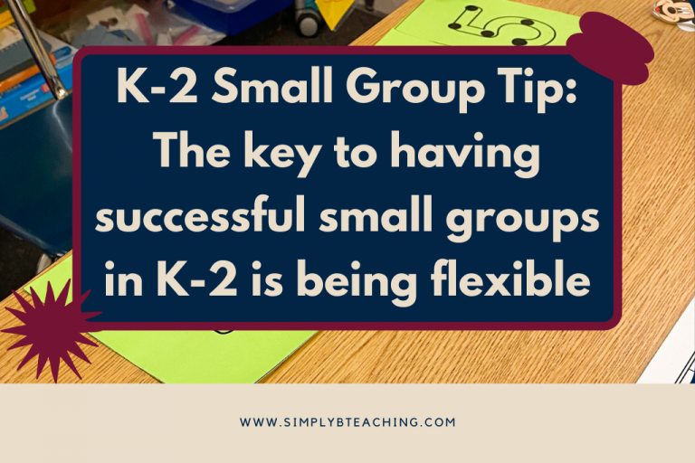 Small Group Instruction Elementary - Simply B Teaching