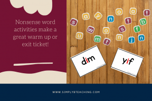 11 Exhilarating Ways to Use Nonsense Word Activities - Simply B Teaching