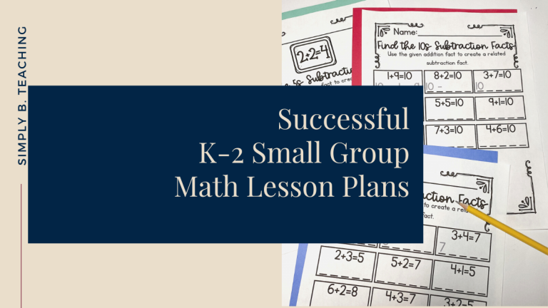 guided math small group lesson plans - Simply B Teaching