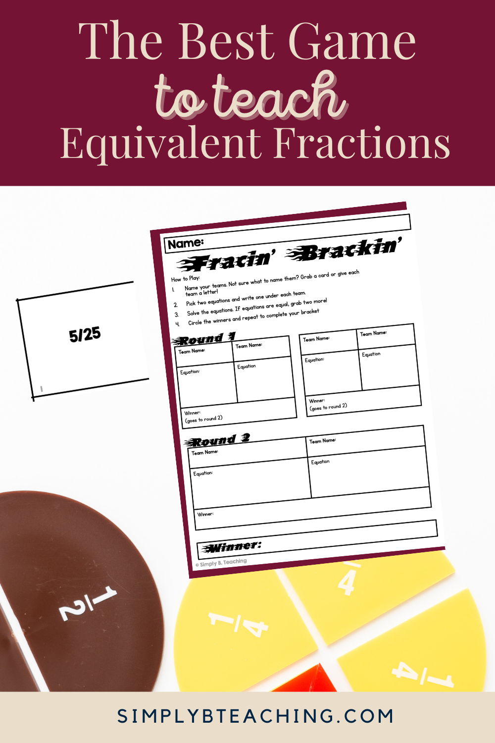 The Best Game to Teach Equivalent Fractions - Simply B Teaching