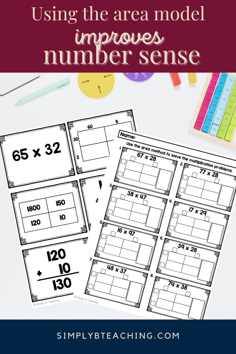 Area Model Double Digit Multiplication - Simply B Teaching